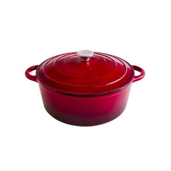 OLLA HIERRO ESMALTADO – ROJO VELVET – Ø 30CM – Seta Bazar